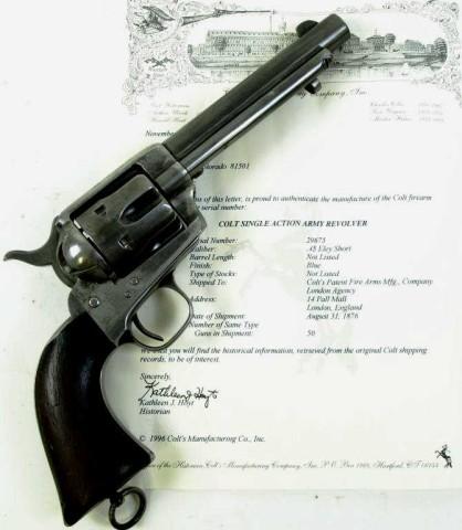 London Colt SAA .450 Eley Short SN 29675 revolver