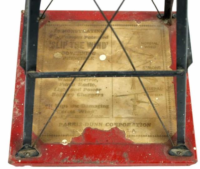 Salesman sample wind charger by Parris-Dunn Corp.