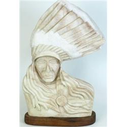 Indian Head sculpture by noted artist Ray Runnels