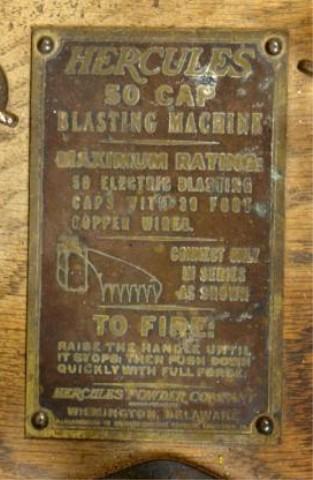 Hercules 50 cap blasting machine.