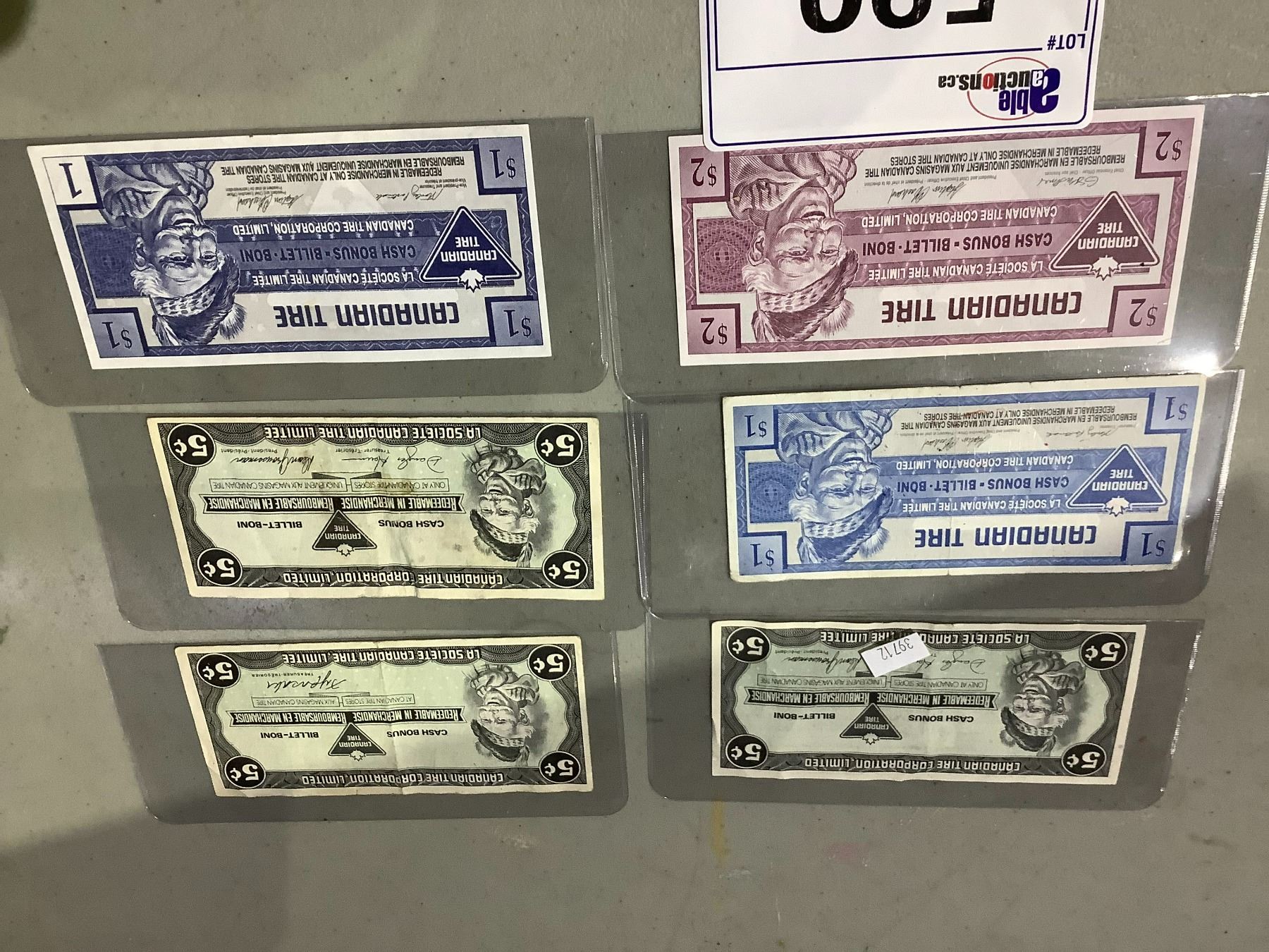 6 VINTAGE CANADIAN TIRE MONEY Able Auctions 6-vintage-canadian-tire-money-able-auctions