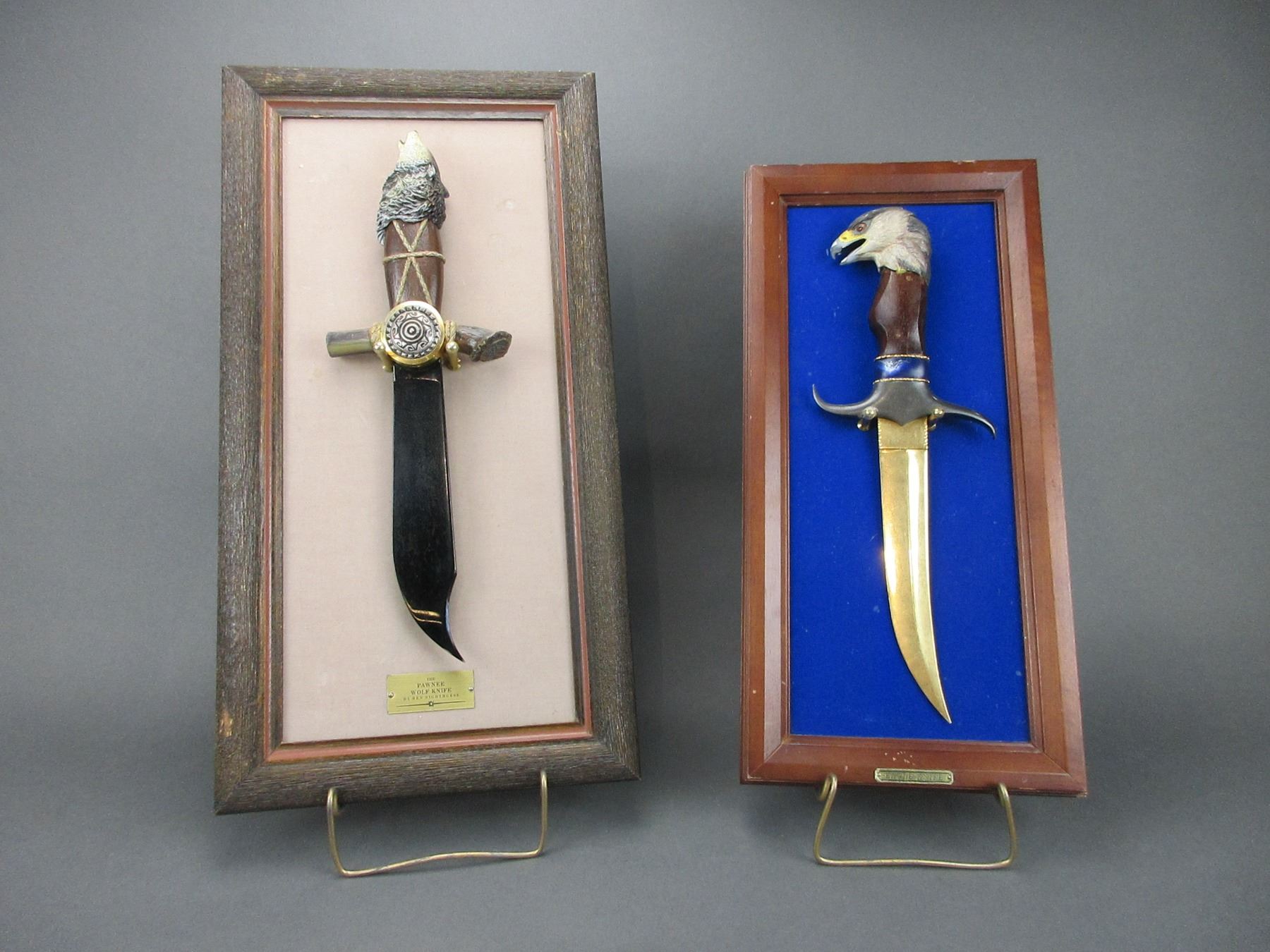 2 Ornamental Knives- "The Pawnee Wolf Knife" By Ben Nighthorse- "Eagle ...