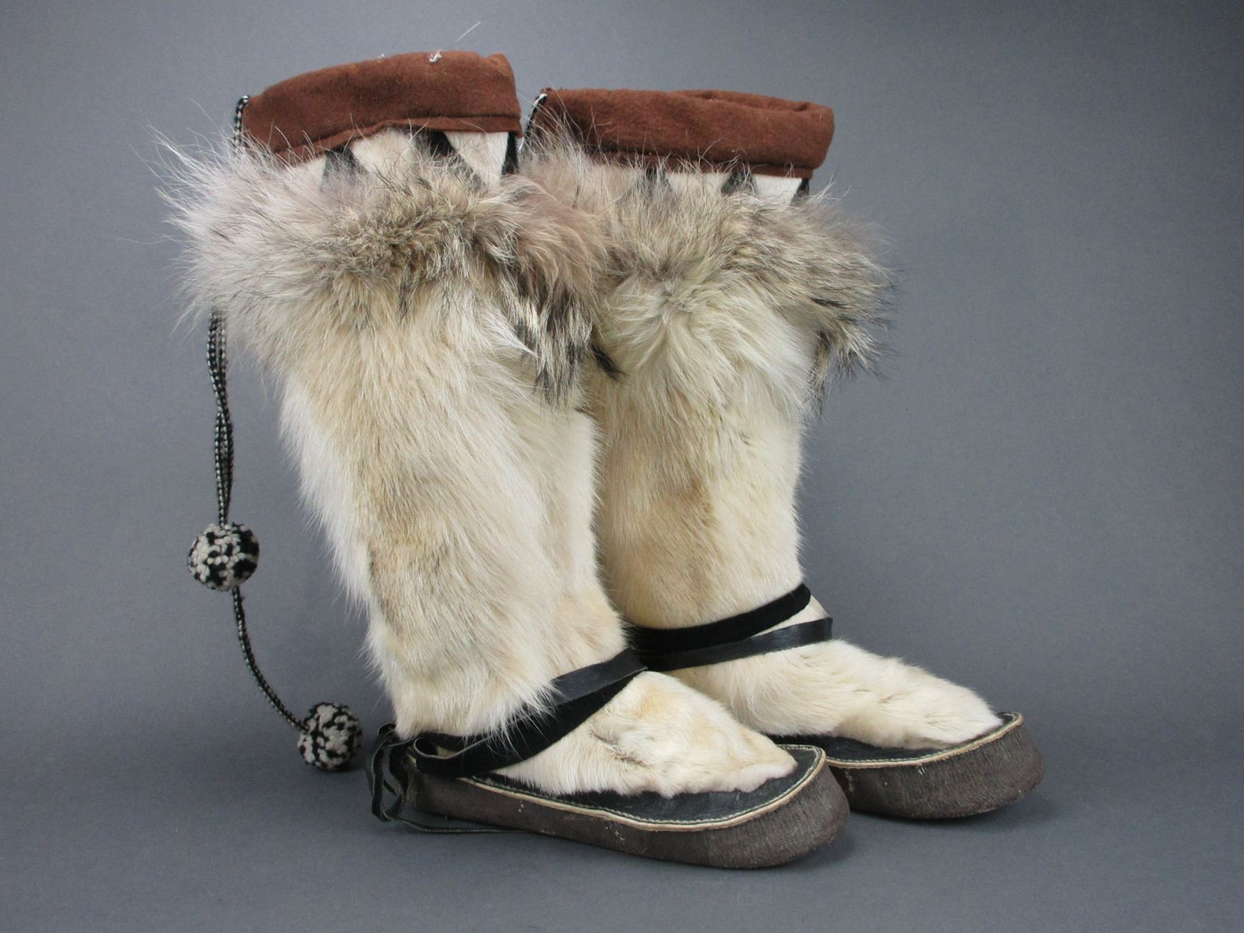 Marked Martin Victor Furs Mukluks- Genuine Alaskan Furs- 10.5"L- New ...