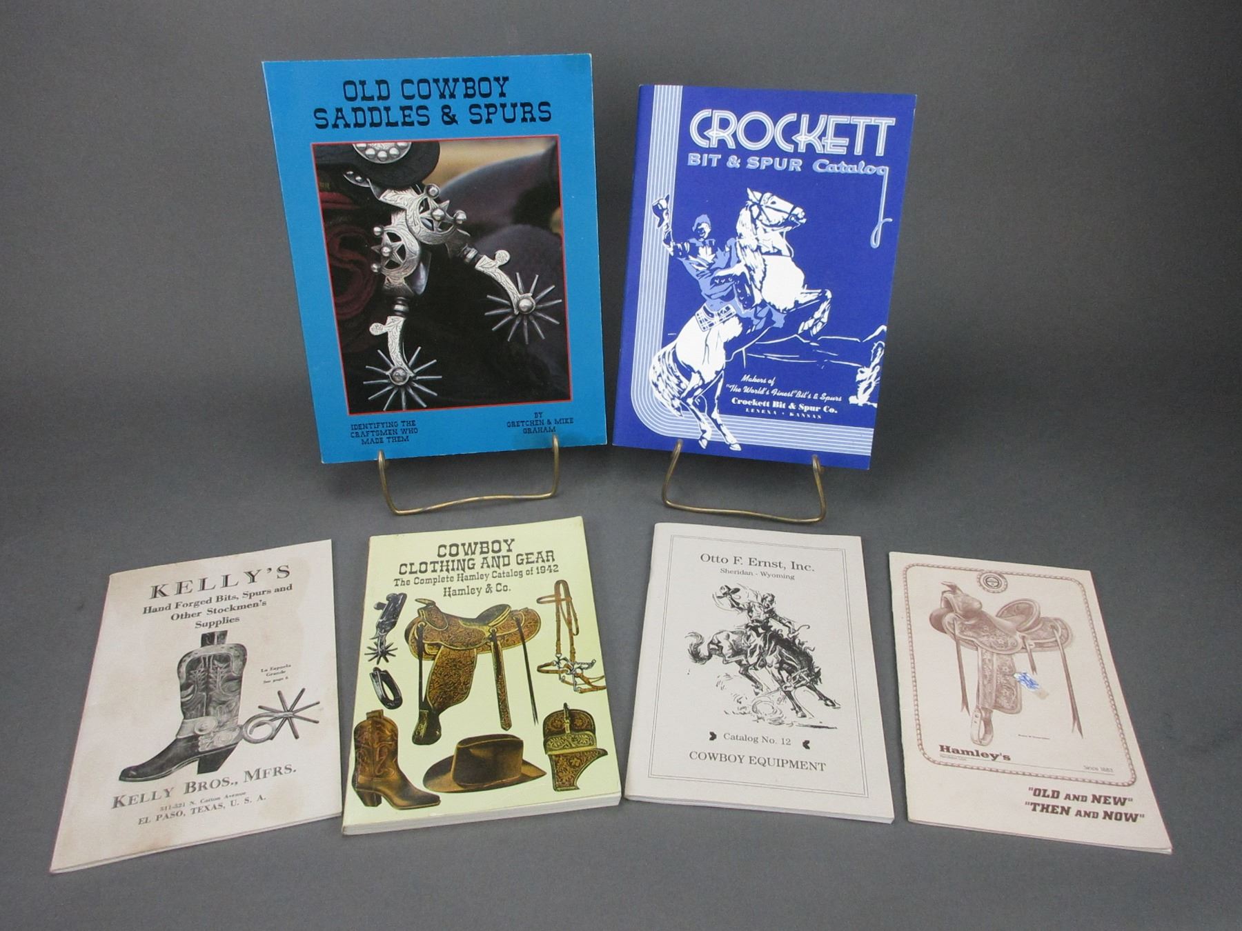 6 Copies Of Old Cowboy Gear Books- 2 Hamleys- Ernst- Kelly- Crockett ...