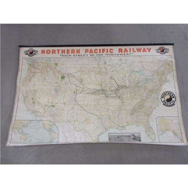 Northern Pacific Railway Map- Yellowstone Park Line- 62" X 40"