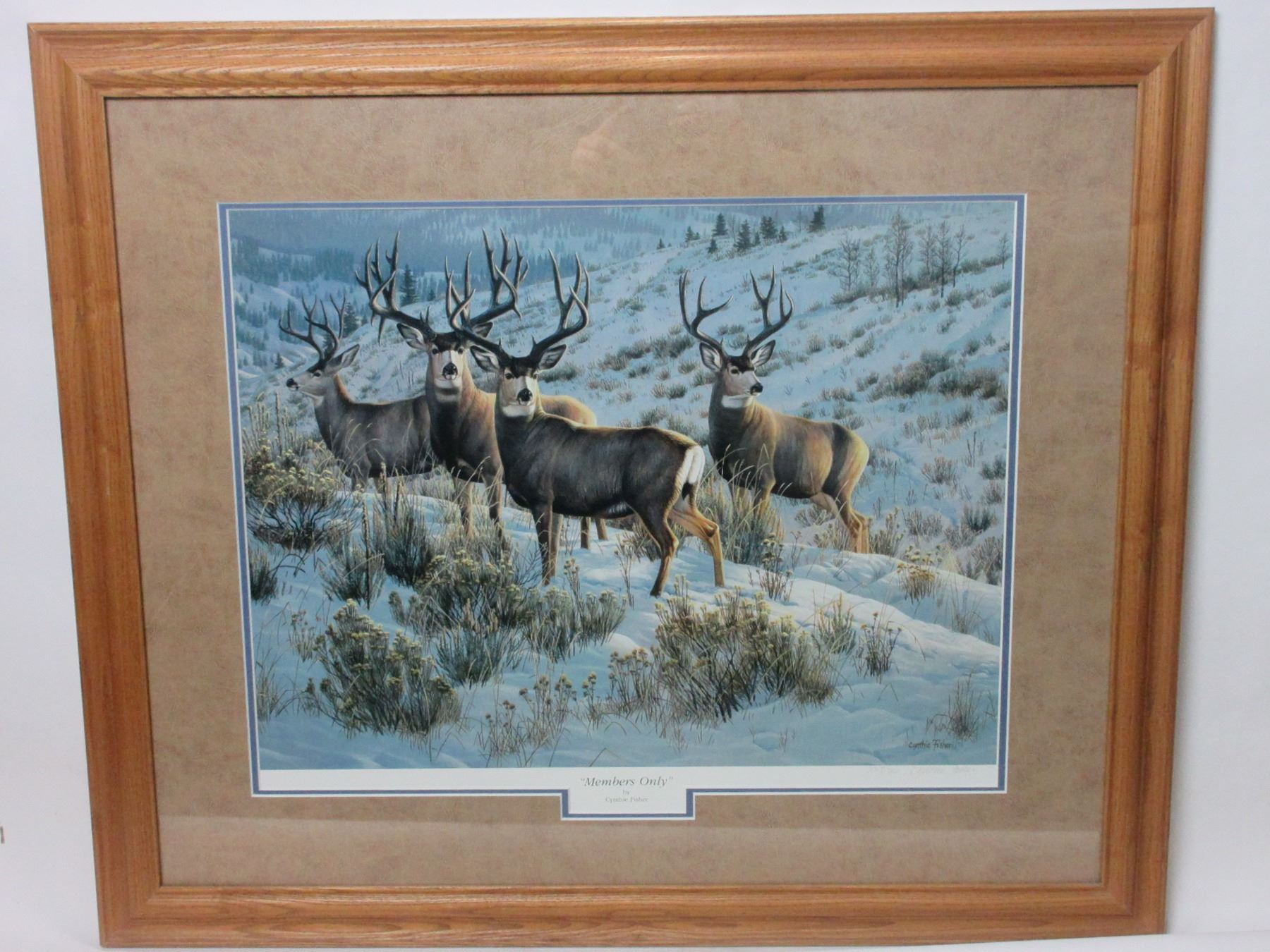 Signed And Numbered Cynthie Fisher Print- "Members Only"- 2319/3000- 31 ...