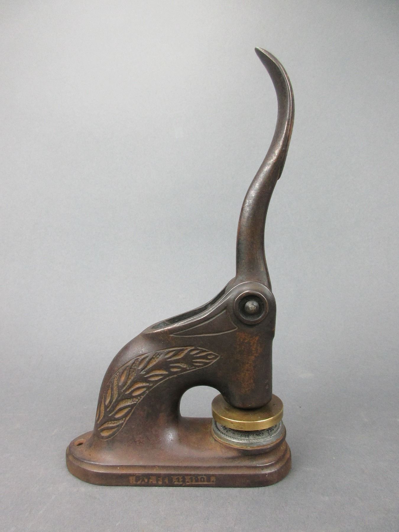 Cast Iron Stamp From Bessette Printing Butte MT