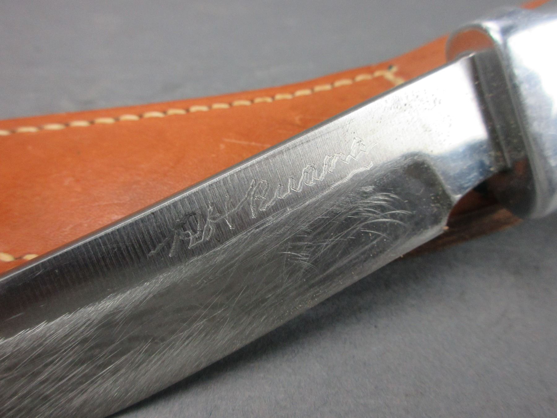Marked RH Ruana Bonner Montana Knife- Original Sheath- 4.5" Blade- 4 ...