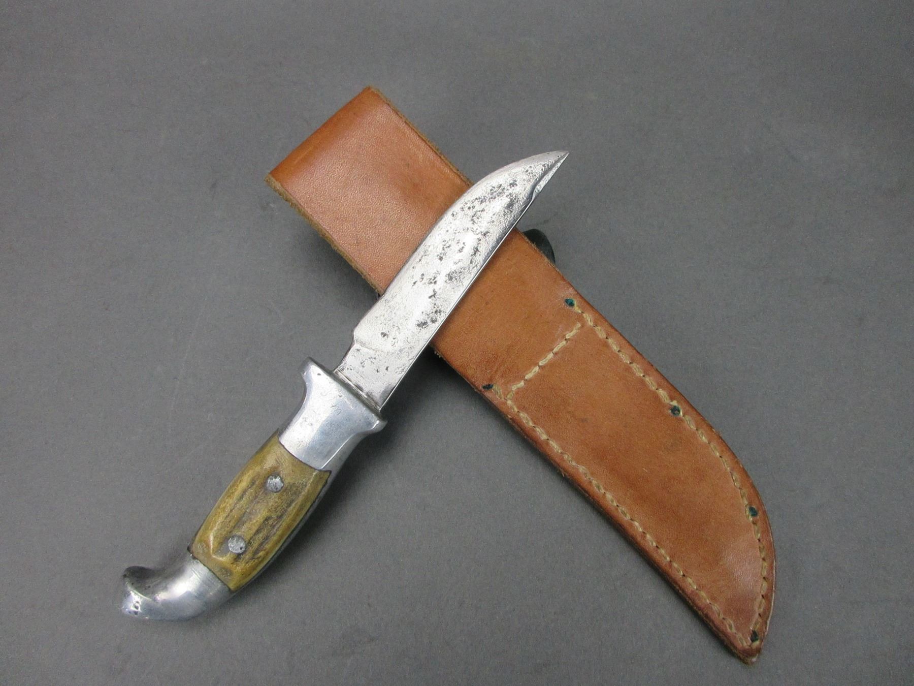 Marked RH Ruana Bonner Montana Knife- M Stamp- Original Sheath- 4 ...