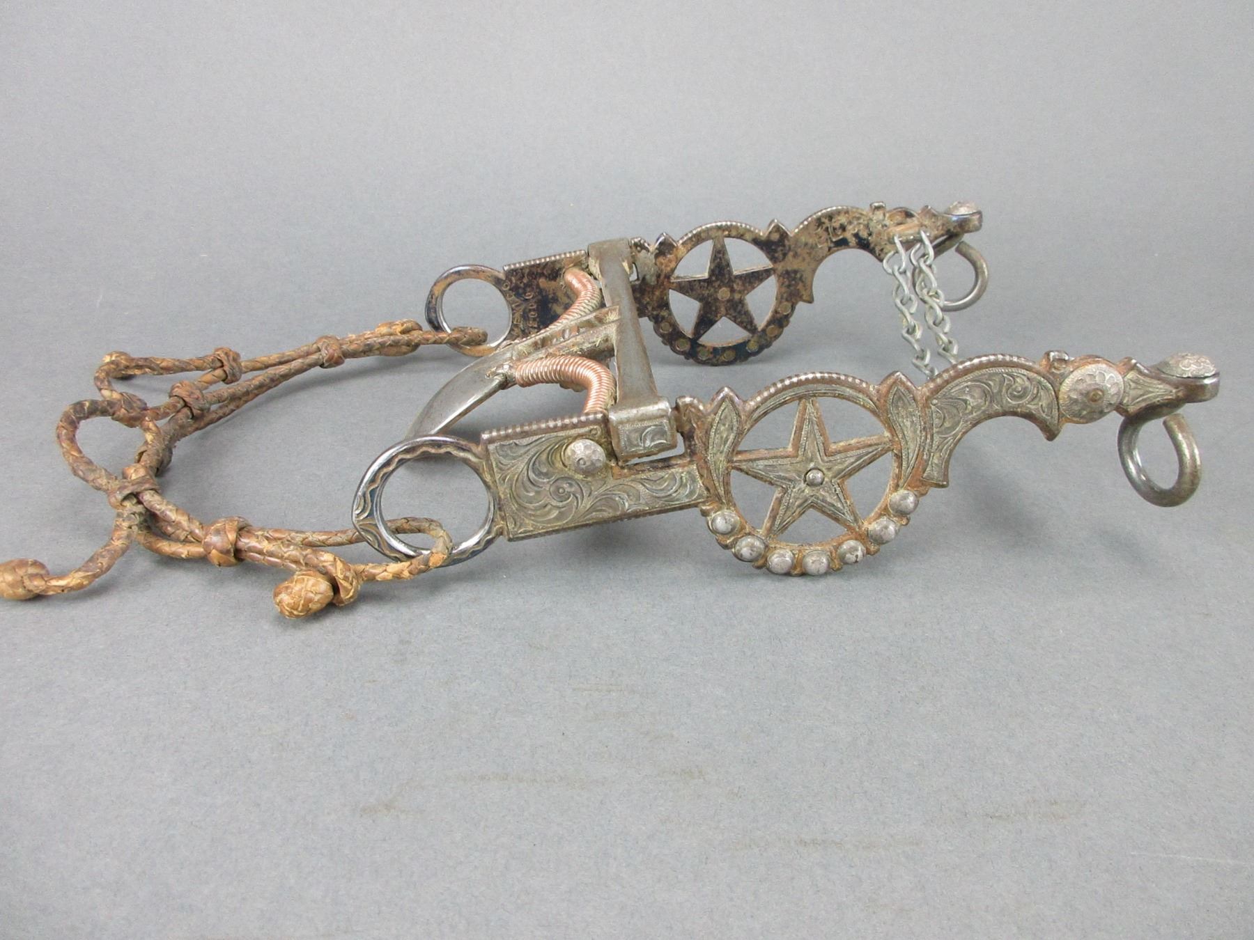 Marked EG Star Magdalena Sonora Mexico 2000 Silver Inlaid Bit- Carmel ...