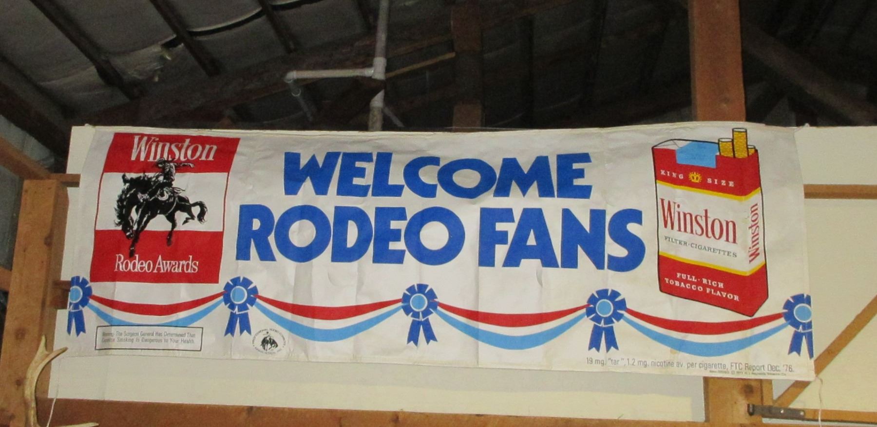 Winston Welcome Rodeo Fans Banner- Heavy Vinyl With Tie- Down Ropes ...