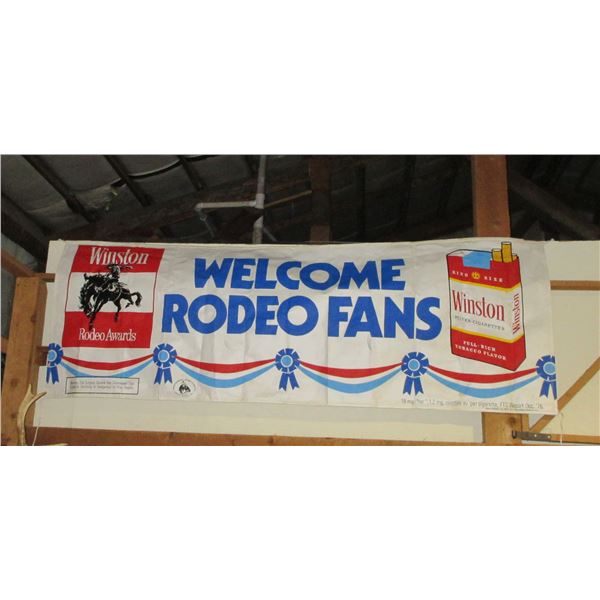Winston Welcome Rodeo Fans Banner- Heavy Vinyl With Tie- Down Ropes ...