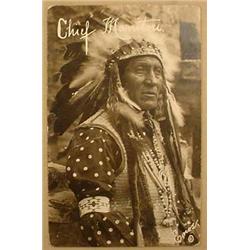 VINTAGE RPPC REAL PHOTO POSTCARD OF CHIEF MANITOU