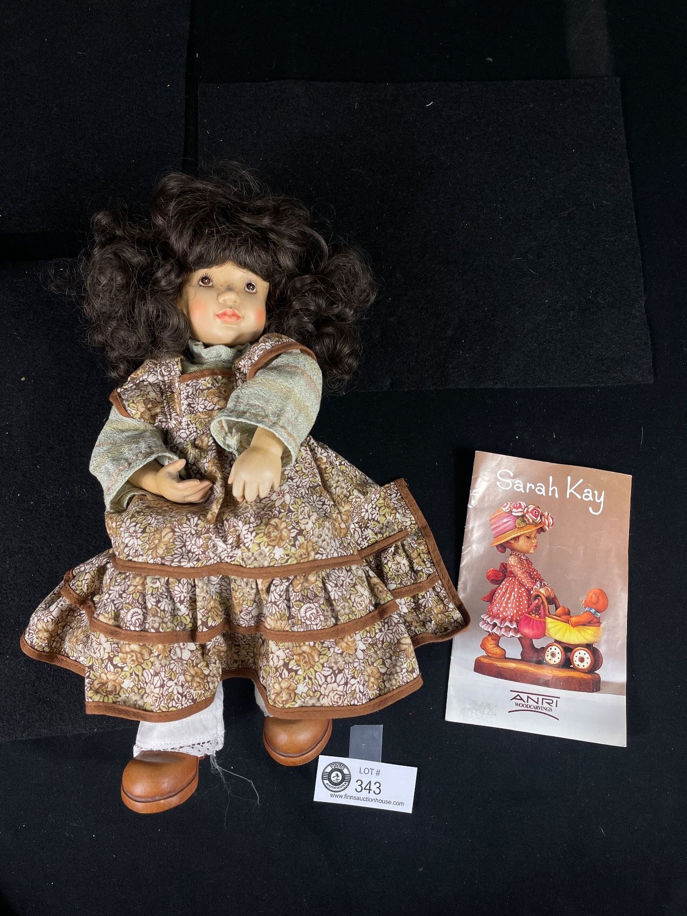 14" Anri Sarah Kay Hand Carved Wooden Doll Articulated