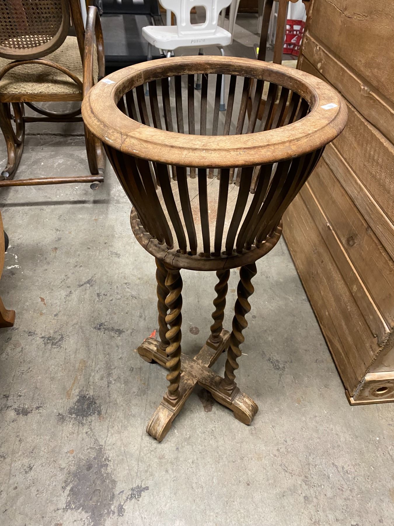 Barley twist plant stand