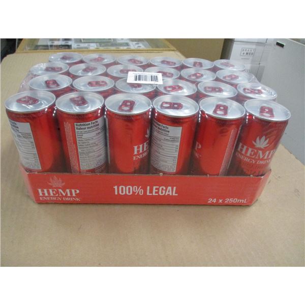 Raspberry Hemp Energy Drink 24 Cans Per Case