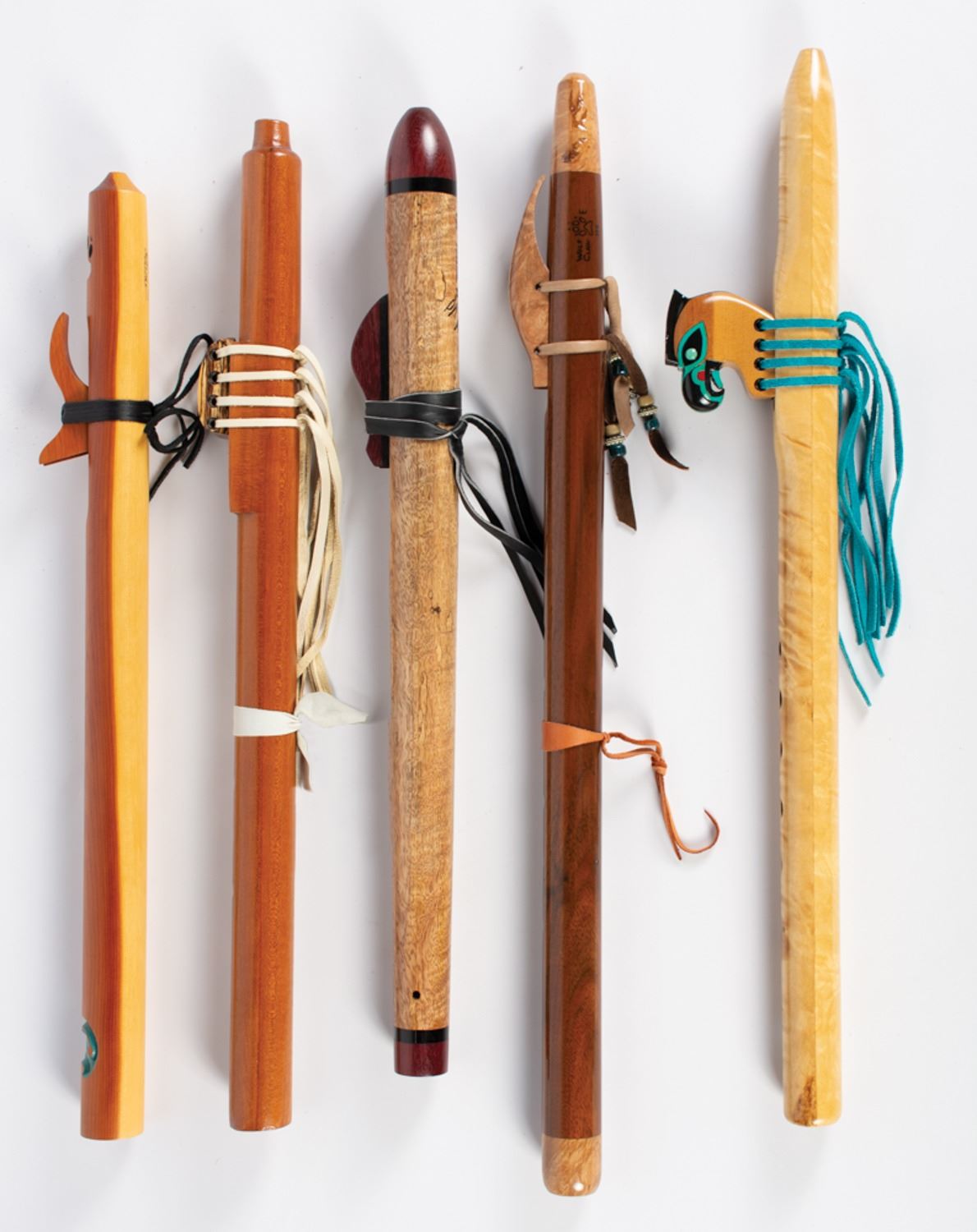 A Group of 5 Native American Style Flutes