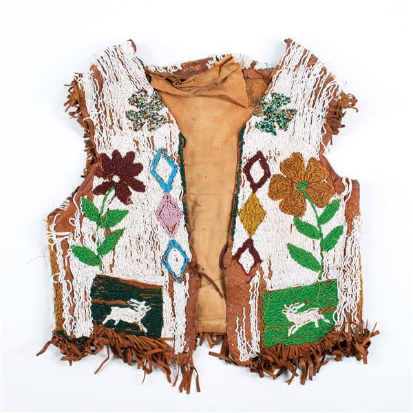 Tom Mix Circus Performance-Used Pictorial Beaded Vest