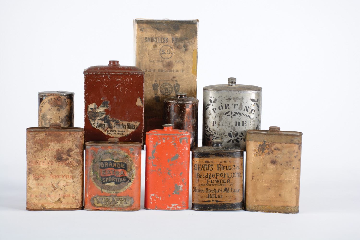 Group of Antique Powder Tins