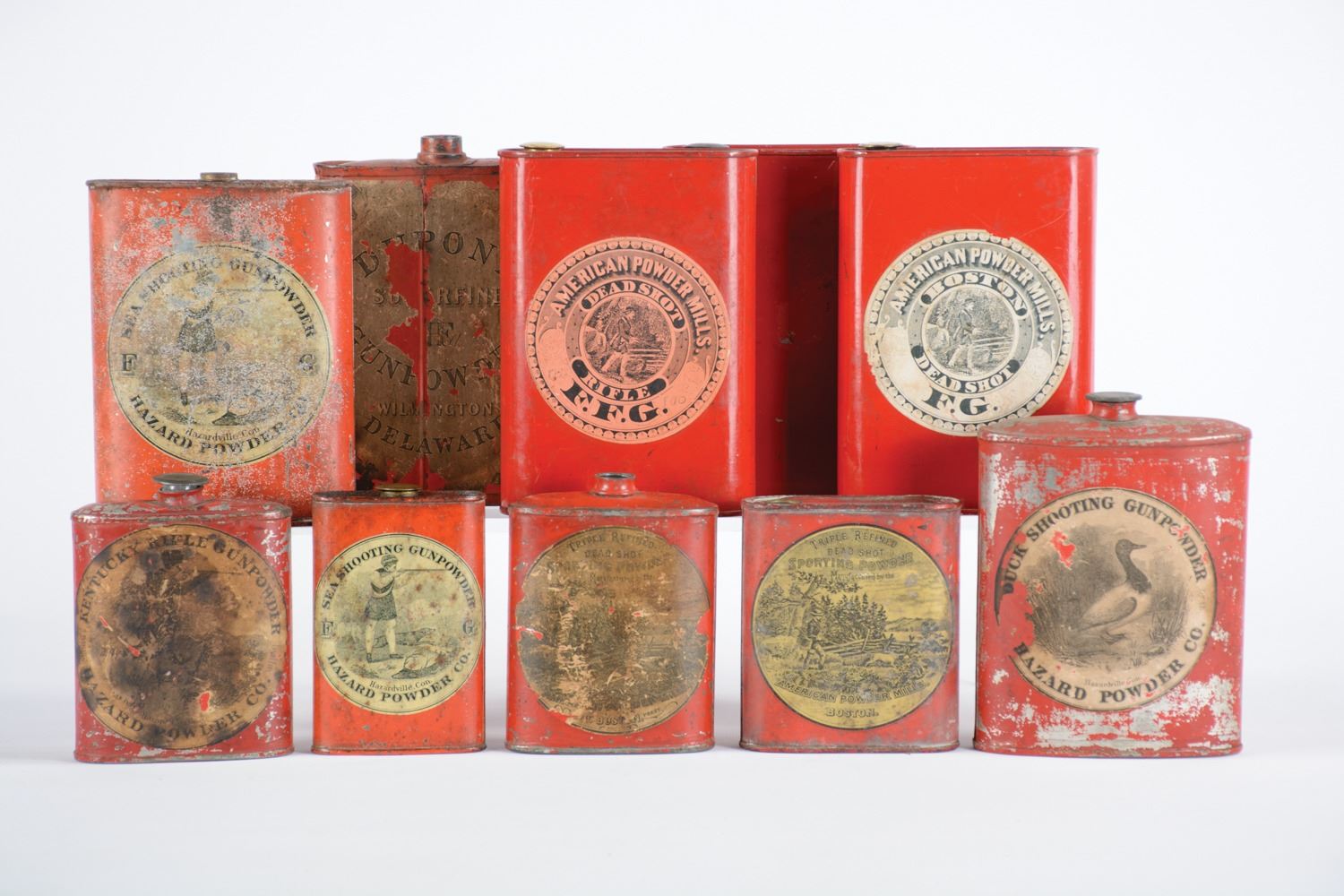 Group of Gunpowder Tins