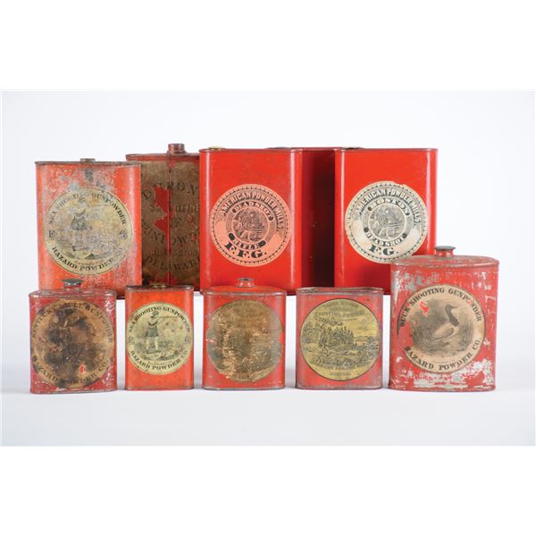 Group of Gunpowder Tins