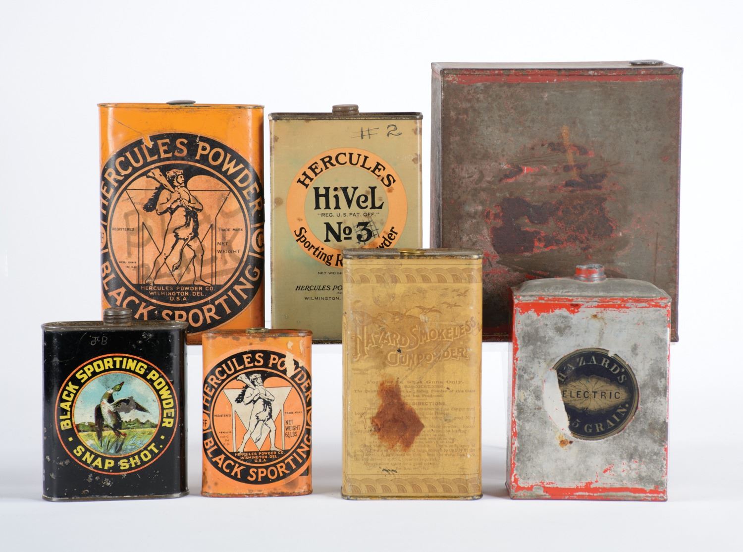 Group of Powder Tins