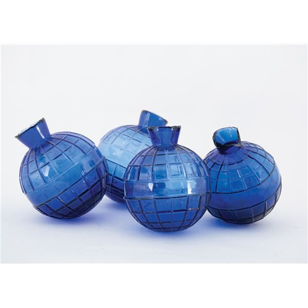 Lot of 4 Wild West Glass Target Balls