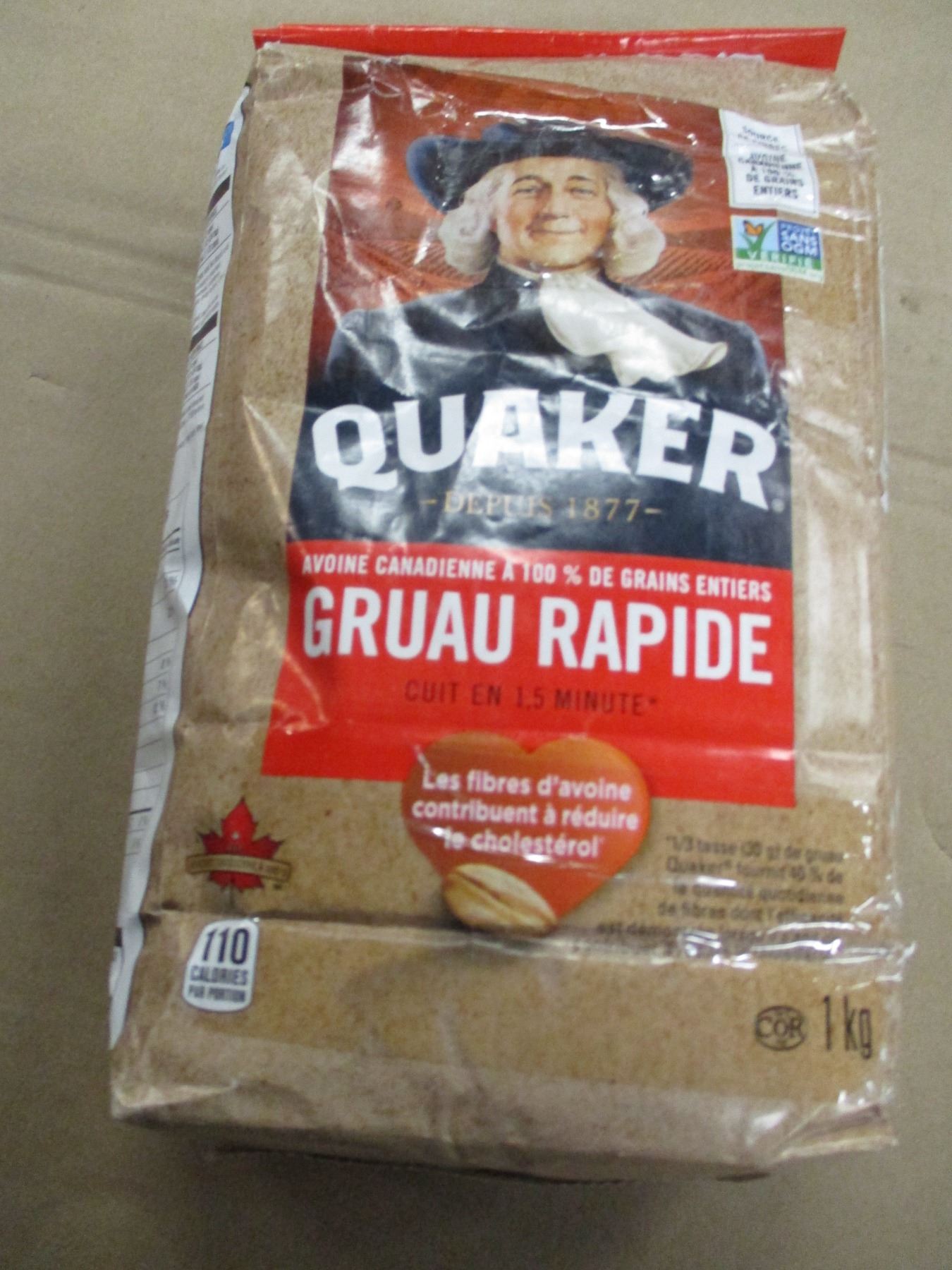 QUAKER QUICK COOKING OATS (1 KG) - PER BAG
