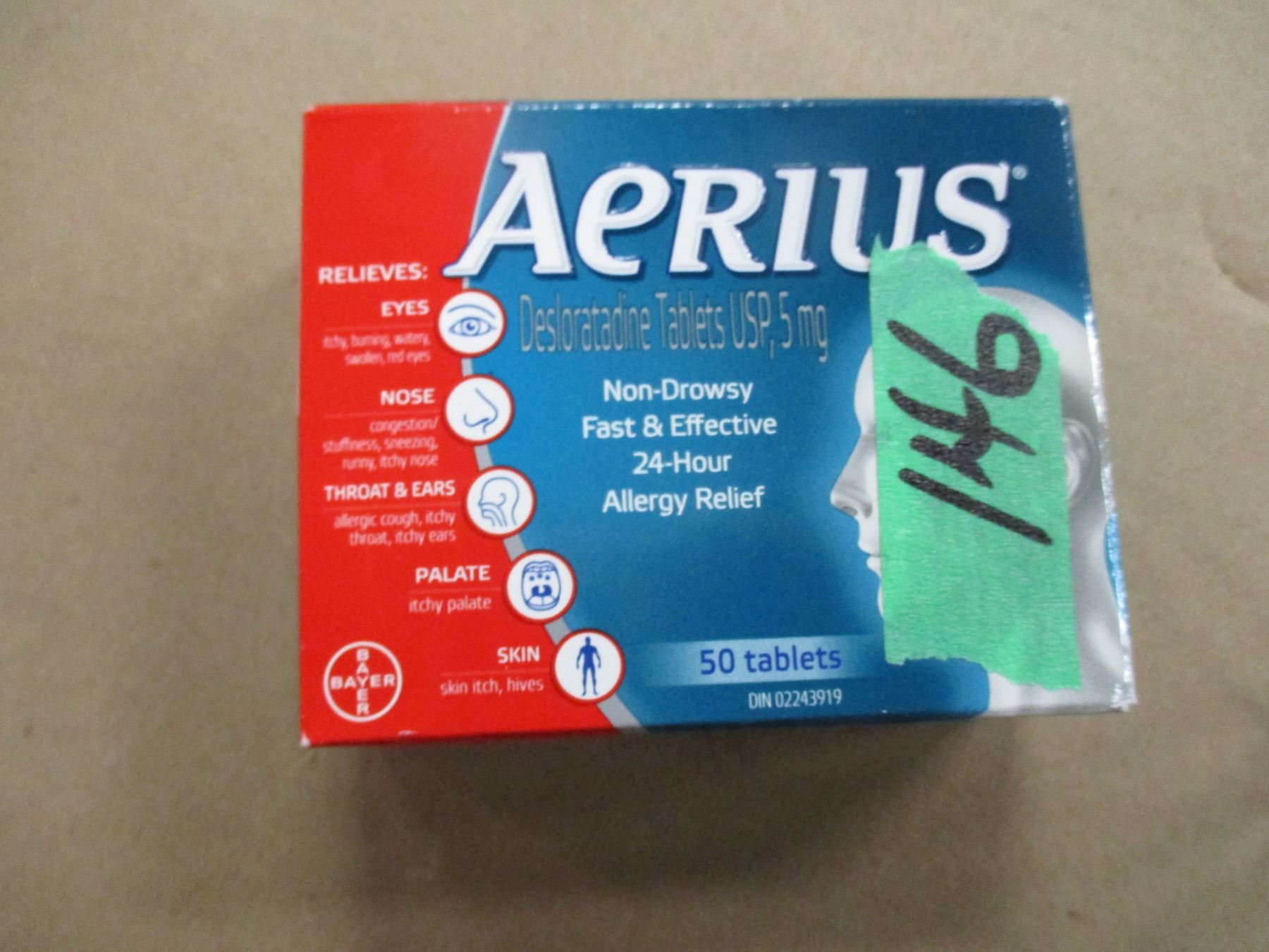 AERIUS (50 TABLETS) - BOX