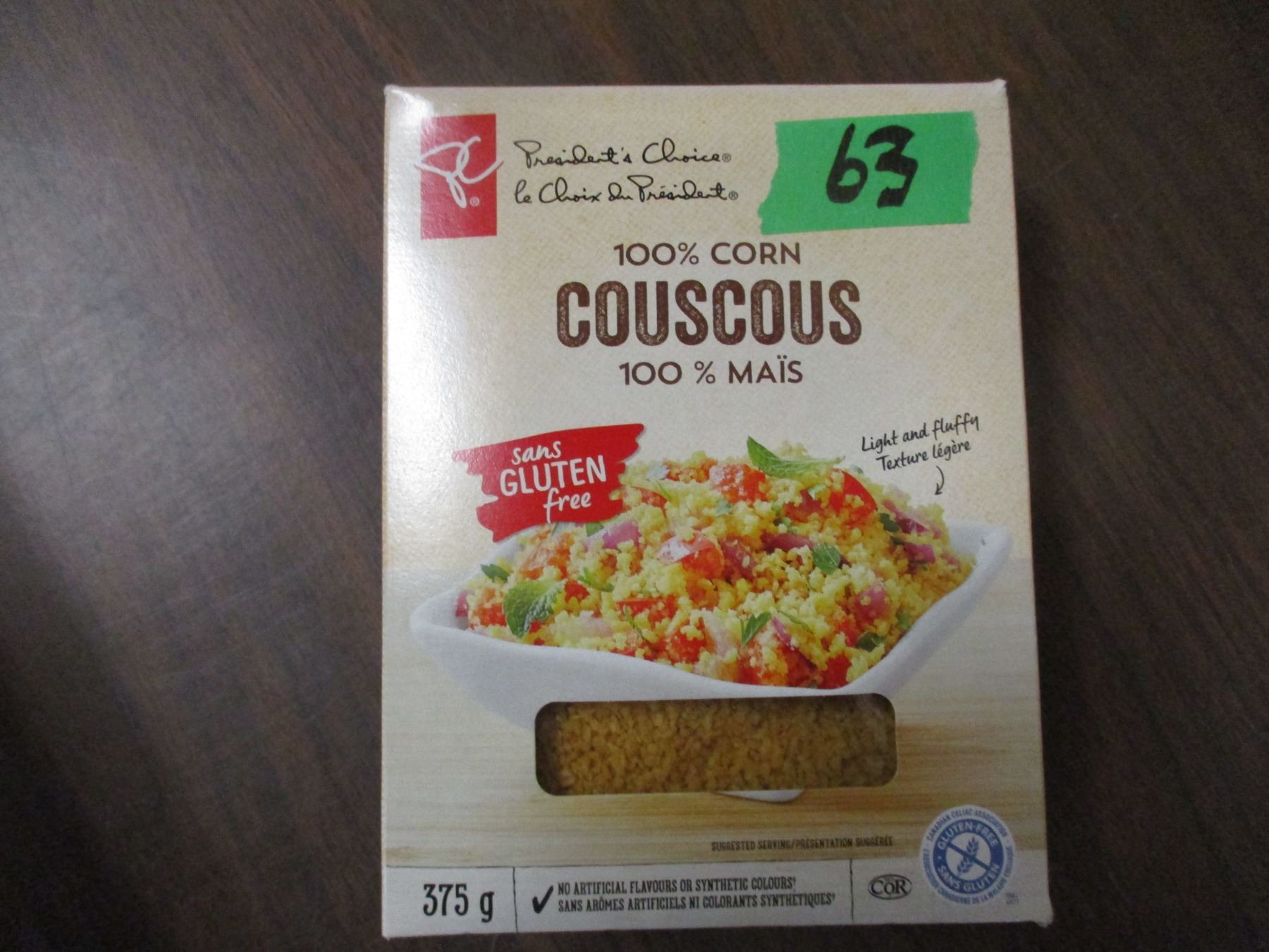 CORN COUSCOUS (375G) - PER BOX