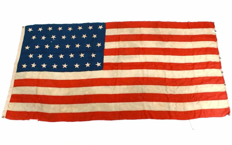 Thirty-Eight Star USA Flag circa 1877-1890