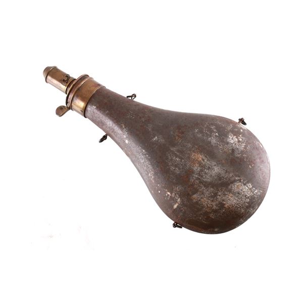 Civil War Maker-Marked Powder Flask c.1860s