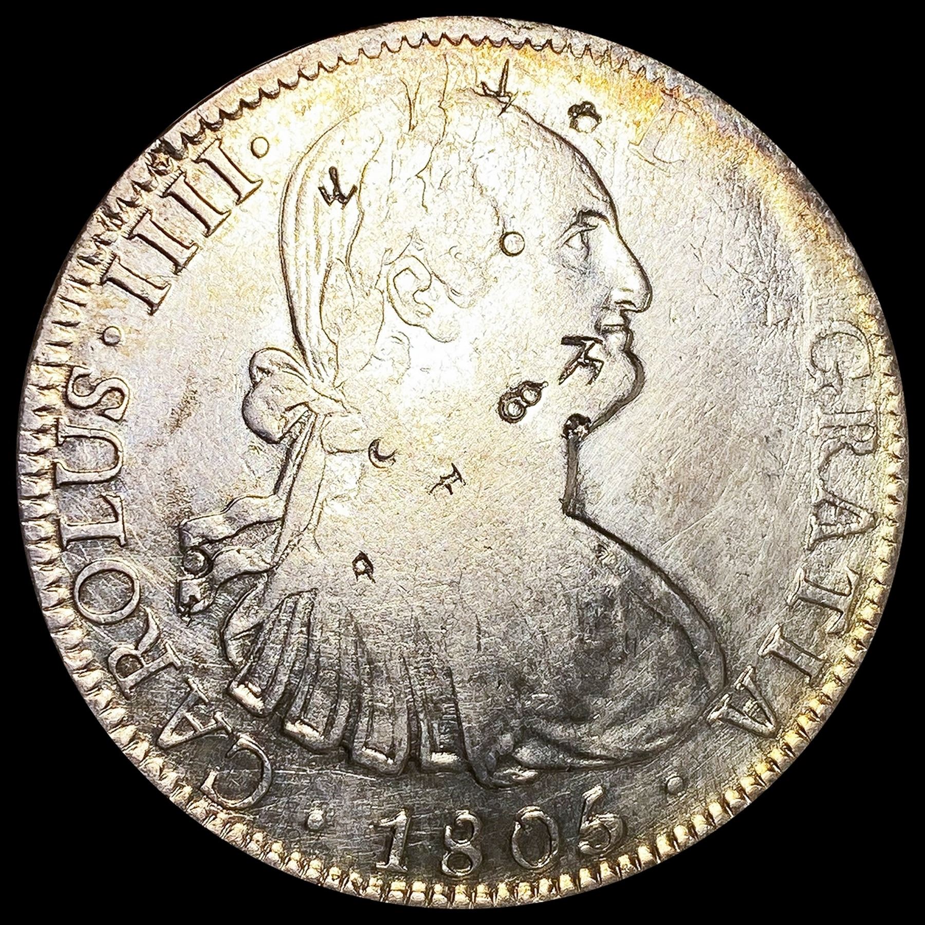 1805 Spain Silver 8 Reales w/ CHOP Marks UNC