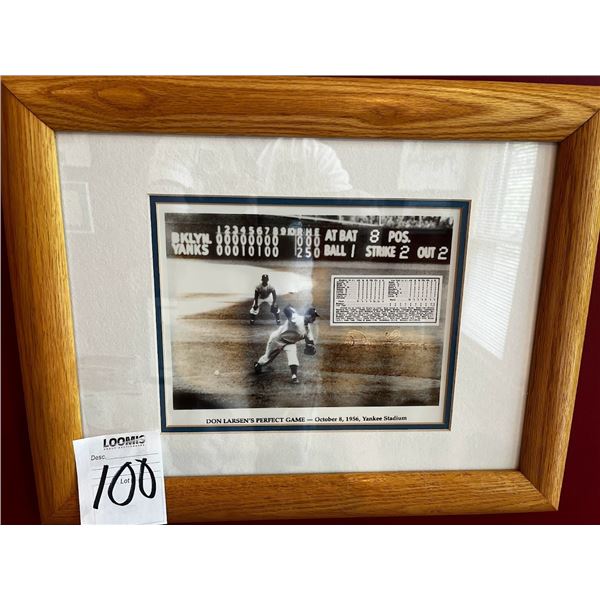 DON LARSEN PERFECT GAME WITH SIGNITURE/ DATED 10-8-1956