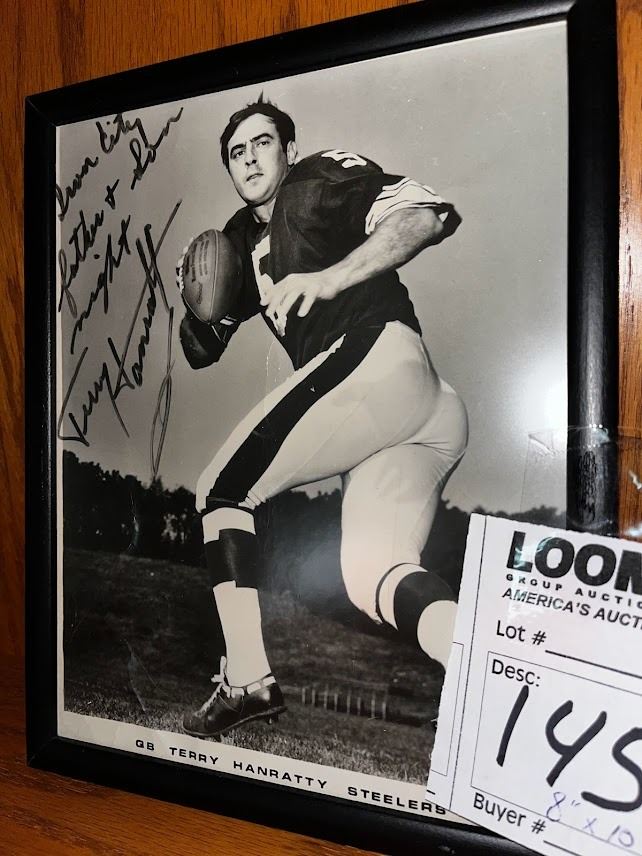 SIGNED PHOTOGRAPHS STEELER #5 TERRY HANRATTY