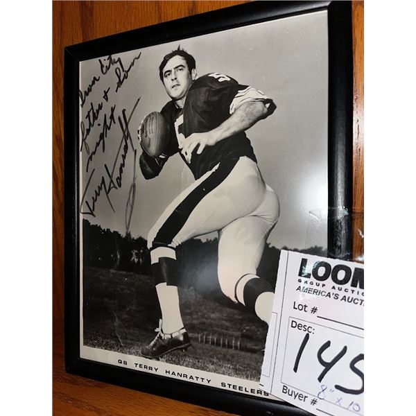SIGNED PHOTOGRAPHS STEELER #5 TERRY HANRATTY
