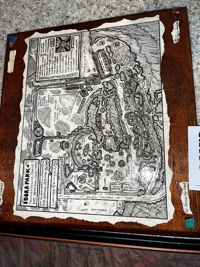 SET OF TWO VINTAGE IDORA PARK ART AND ANTIQUE TREASURE MAP OF SOUTH AMERICA