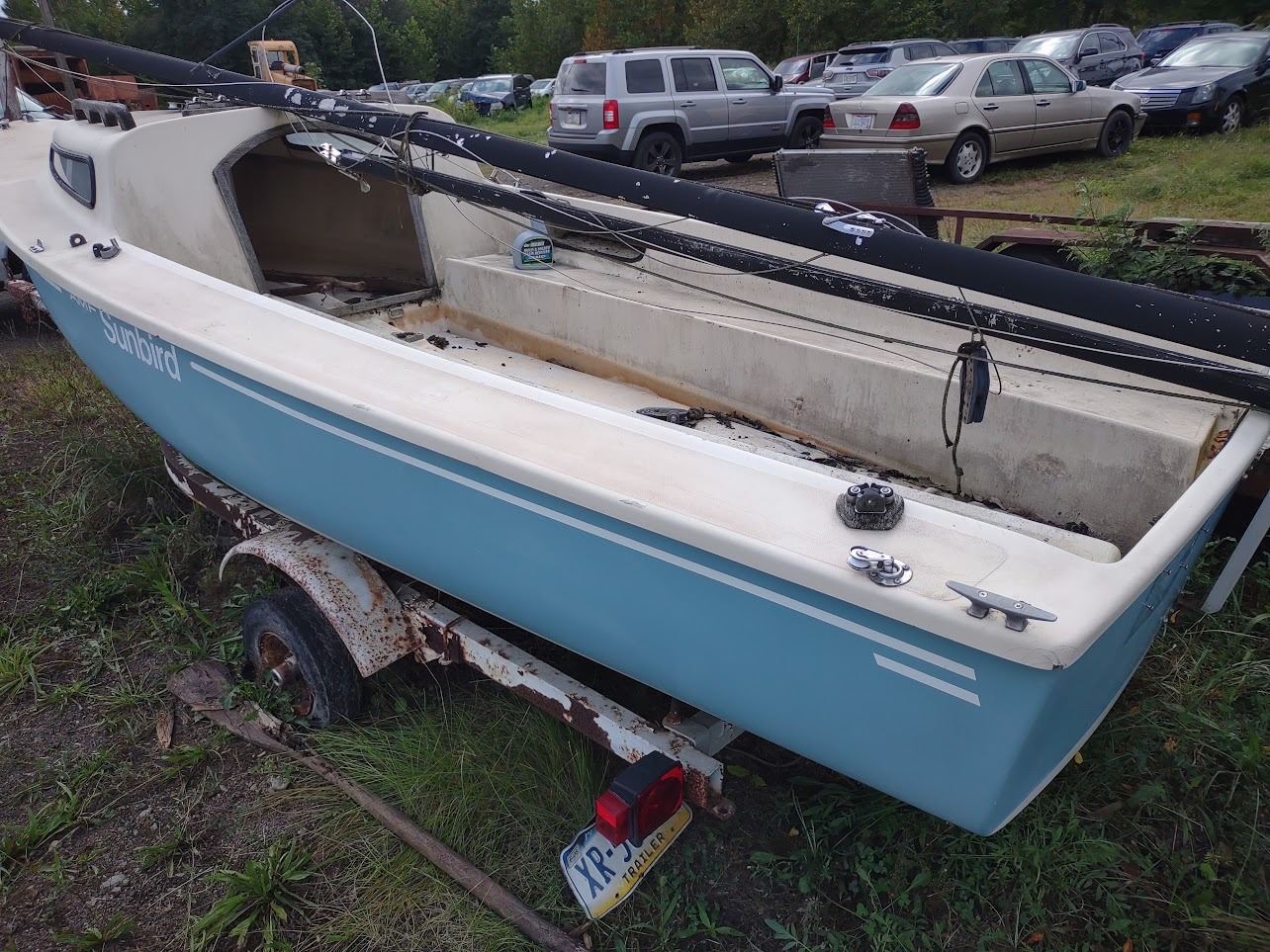 AMF VINTAGE SUNBIRD SAILBOAT & TRAILER