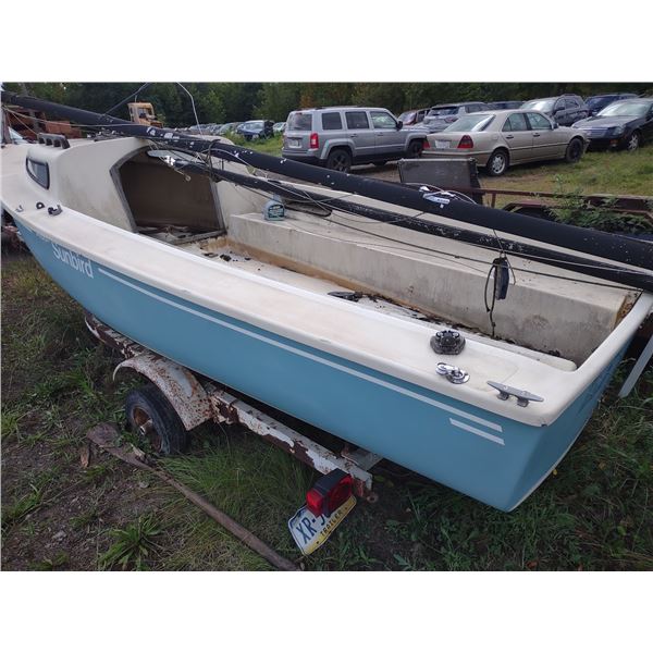 AMF VINTAGE SUNBIRD SAILBOAT & TRAILER