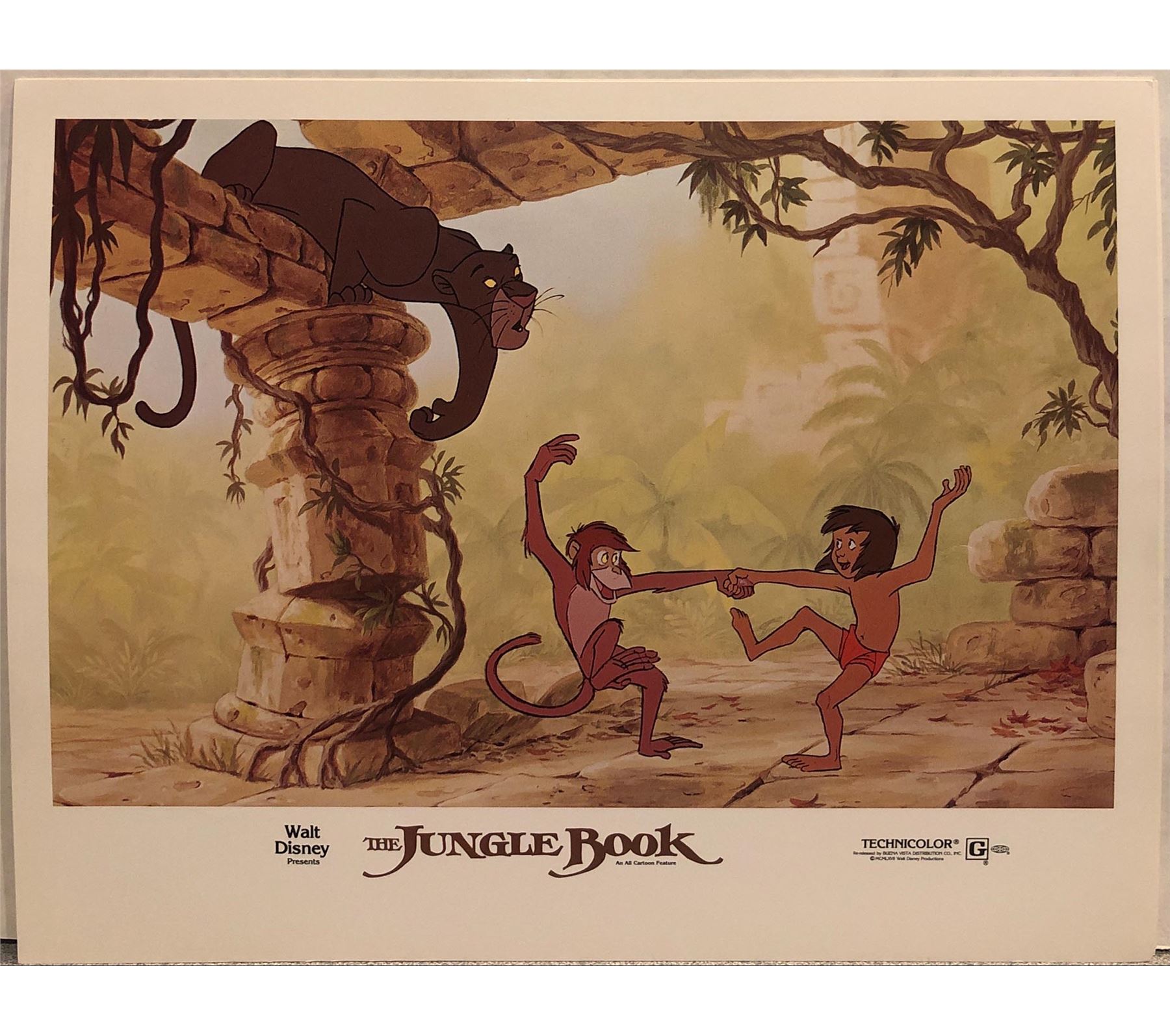 Disney The Jungle Book original 1978R vintage lobby card