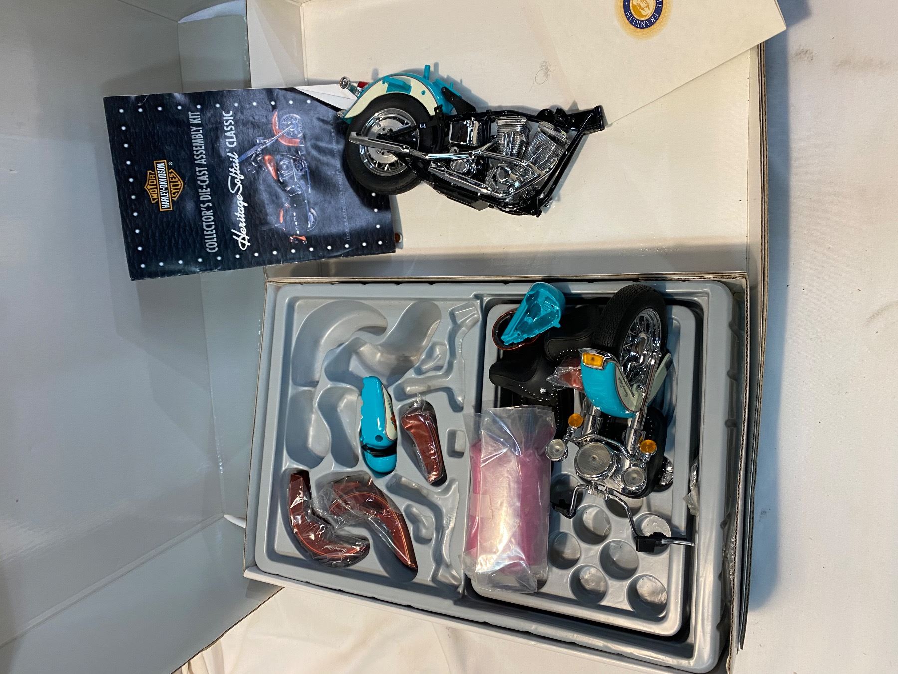 Harley Davidson collectors die cast assembly kit partially put together