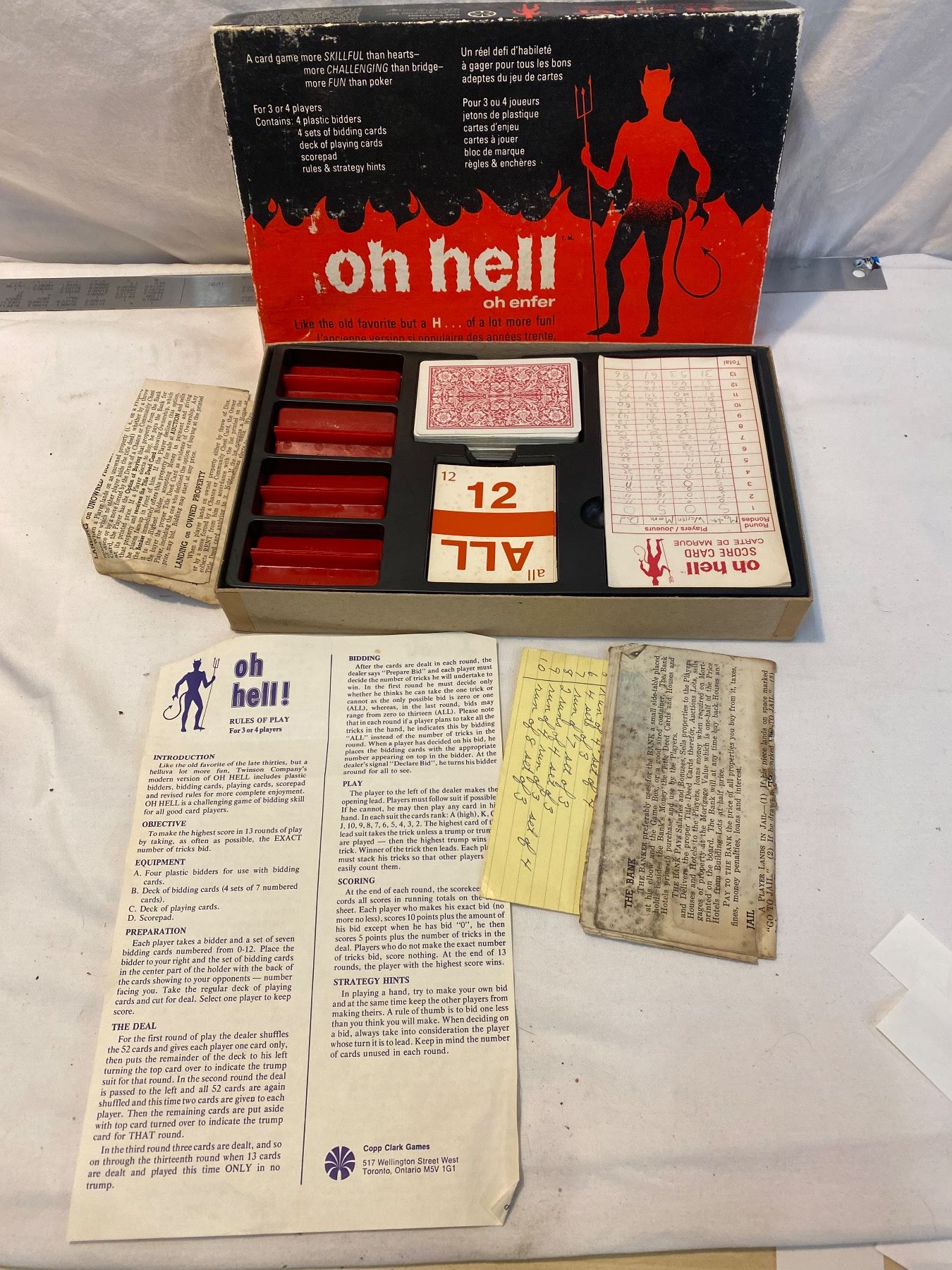 Vintage oh hell game