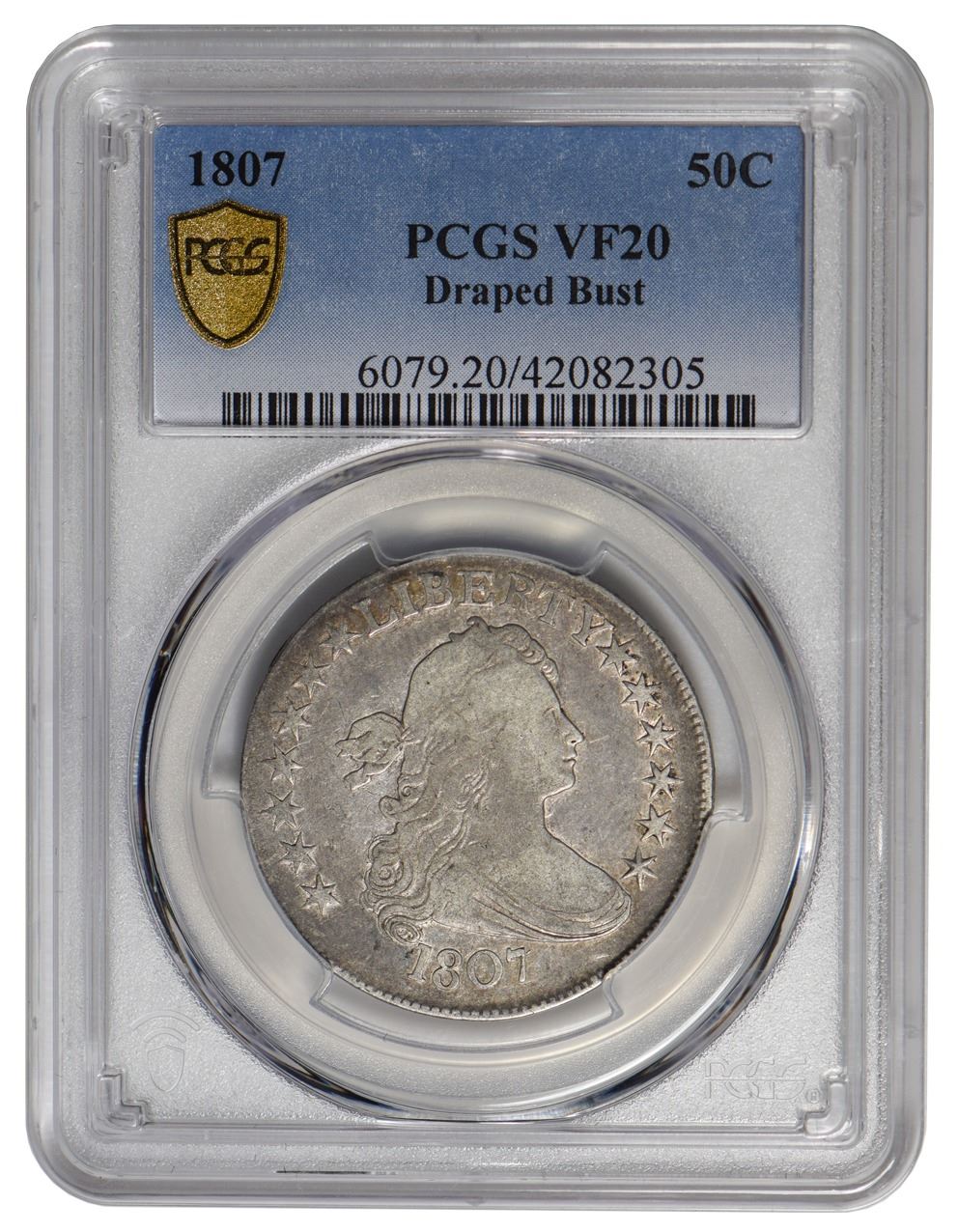 1807 Draped Bust Half Dollar PCGS VF20