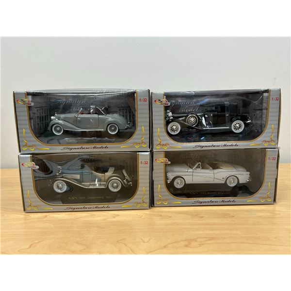 4 Signature Models Die-Cast Cars as pictured 1:32 scale