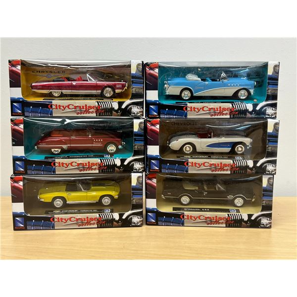 6 City Cruiser Collection Die-Cast cars as pictured 1:43 scale