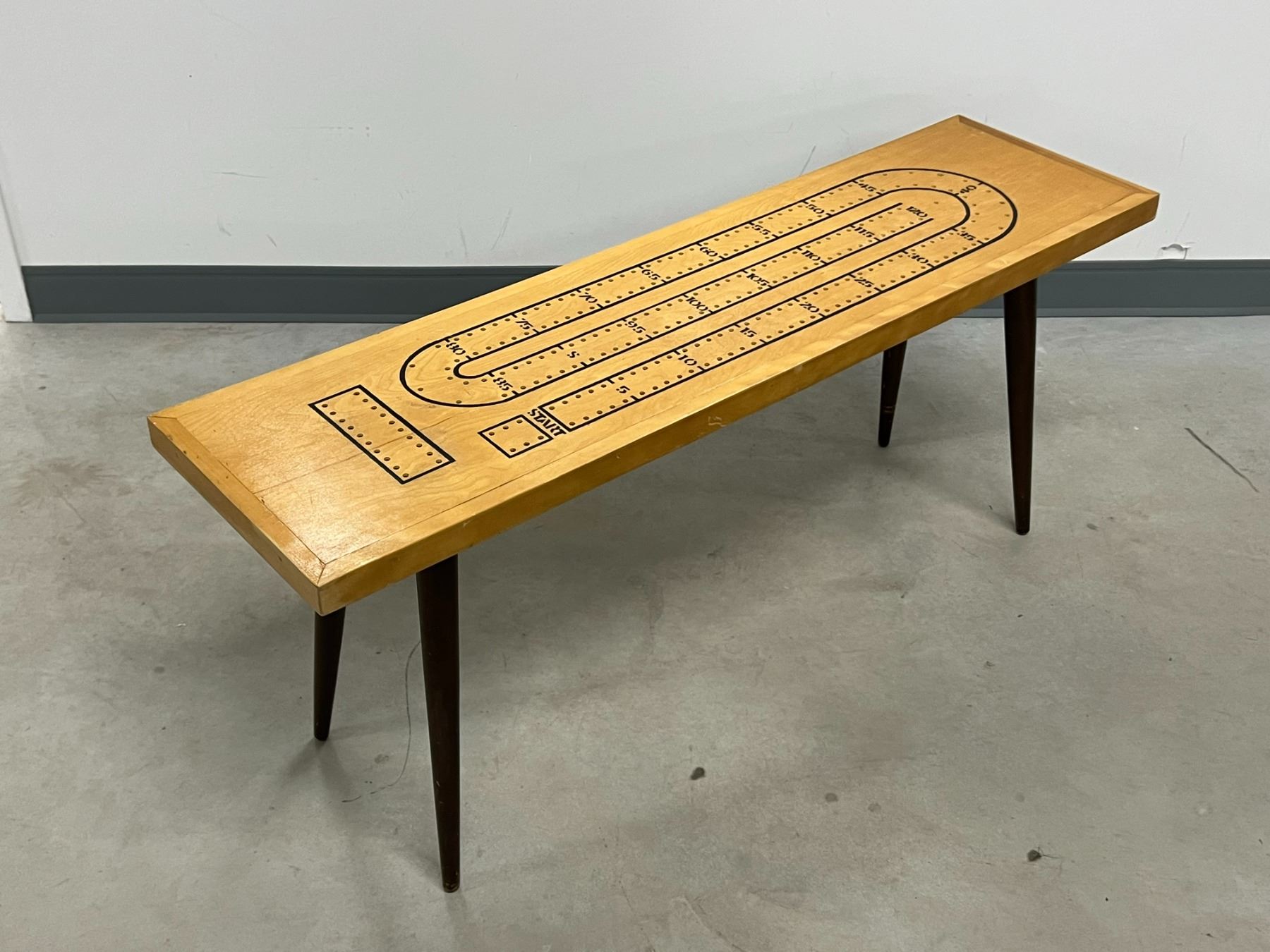 Vintage Cribbage Crib Game Table / Coffee Table (approx: 49.75x12.5 ...