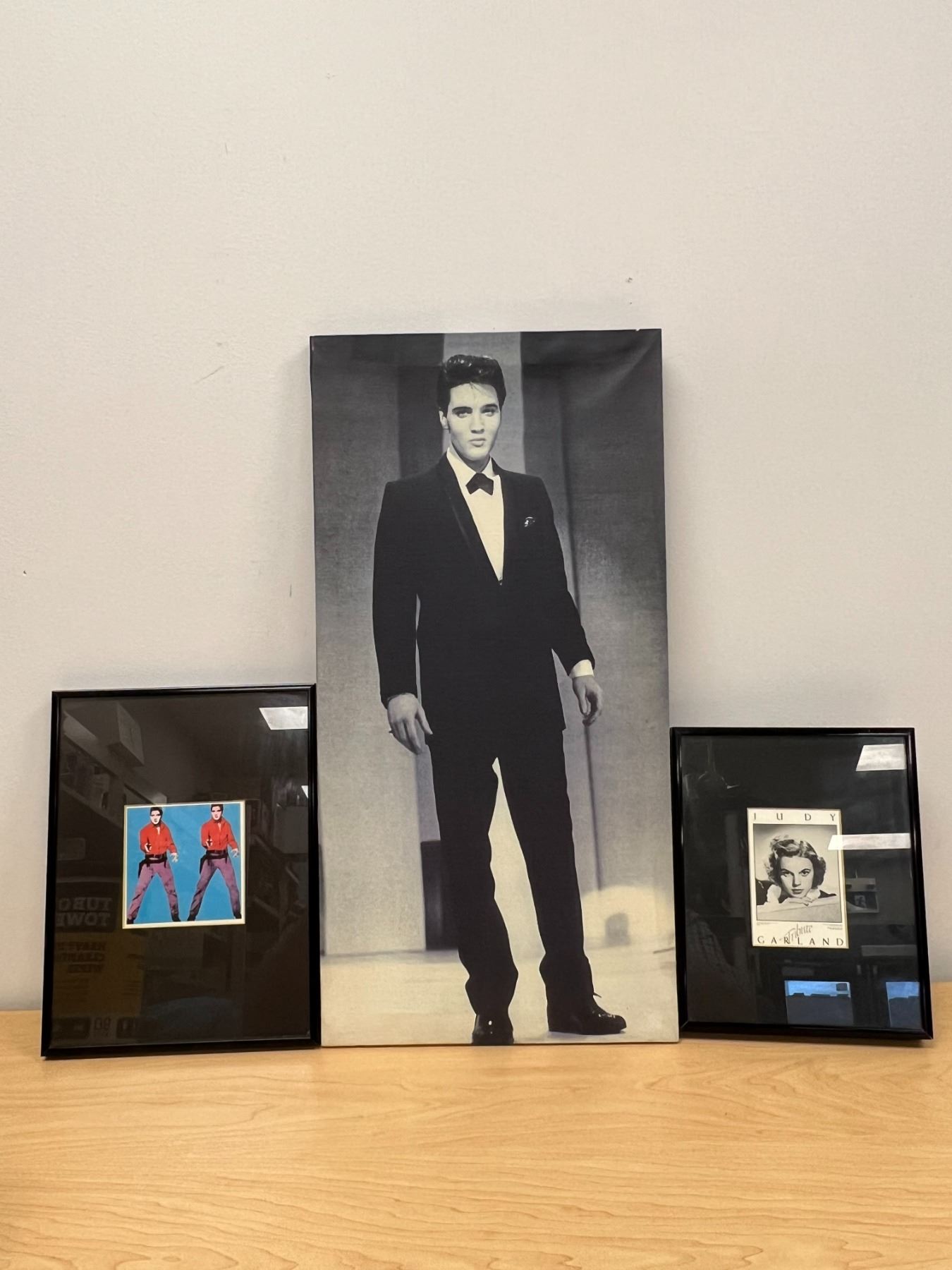 Elvis Presley & Judy Garland Art Pieces (largest approx: 24x12" Judy: 8 ...
