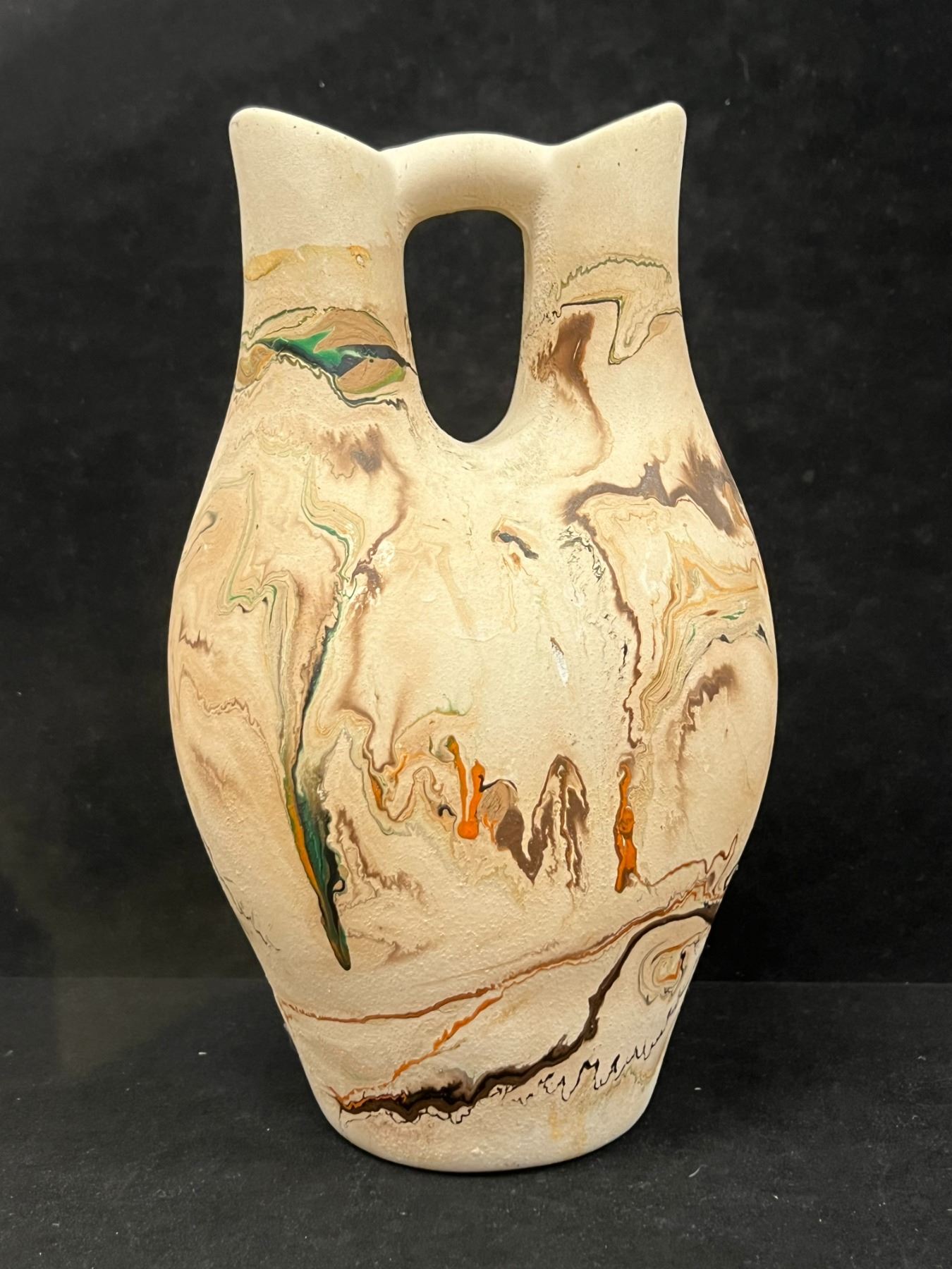 Nemadji Native Clay Pottery USA Vase - approx: 10.5"T 6"W