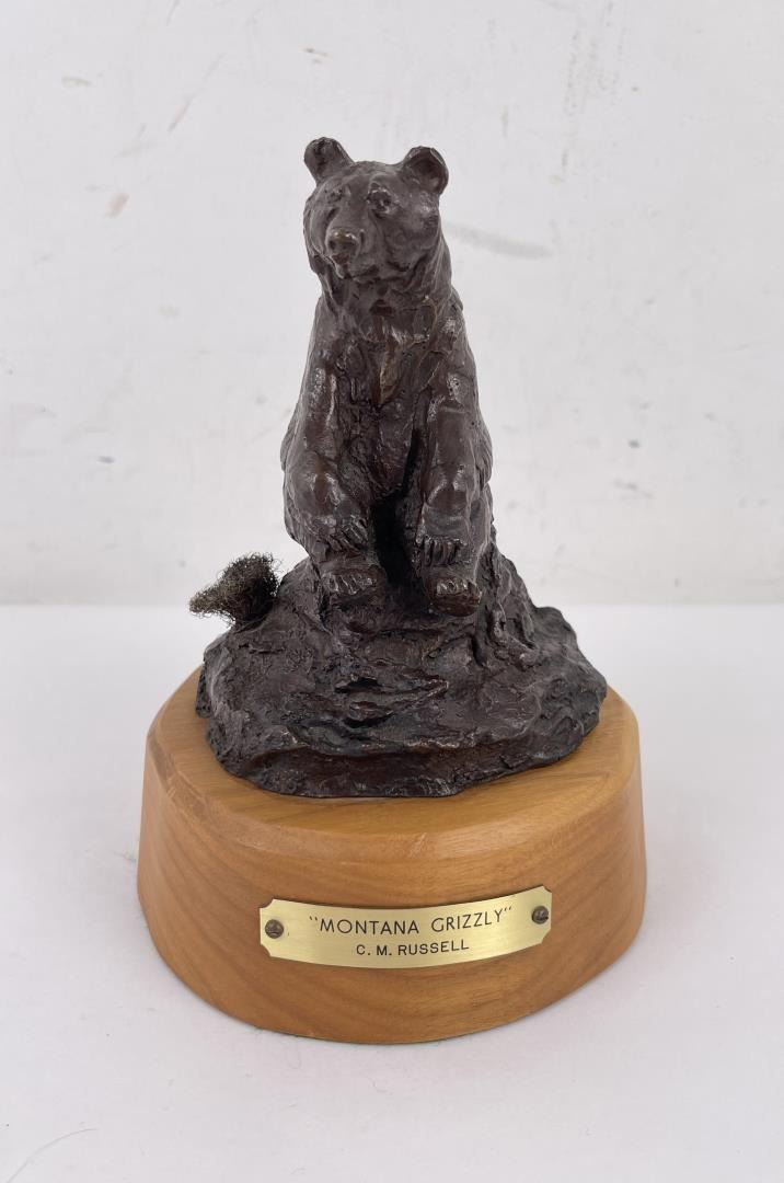 Charles M Russell The Berry Eater Grizzly Bronze
