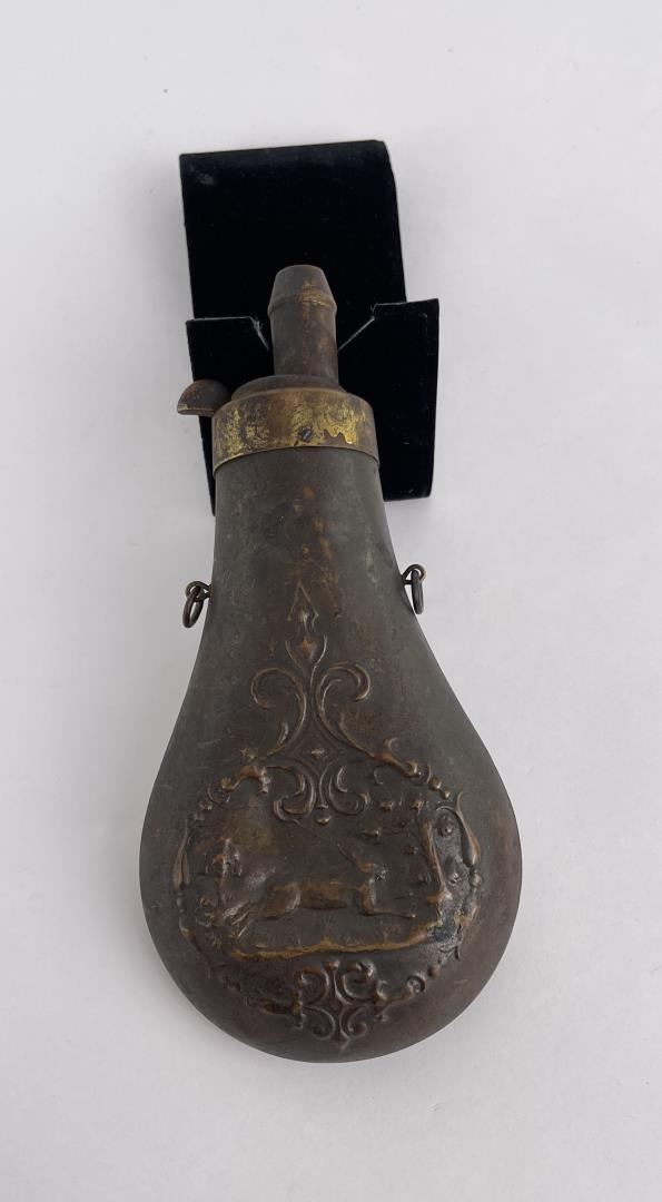 Antique Rabbit Black Powder Flask